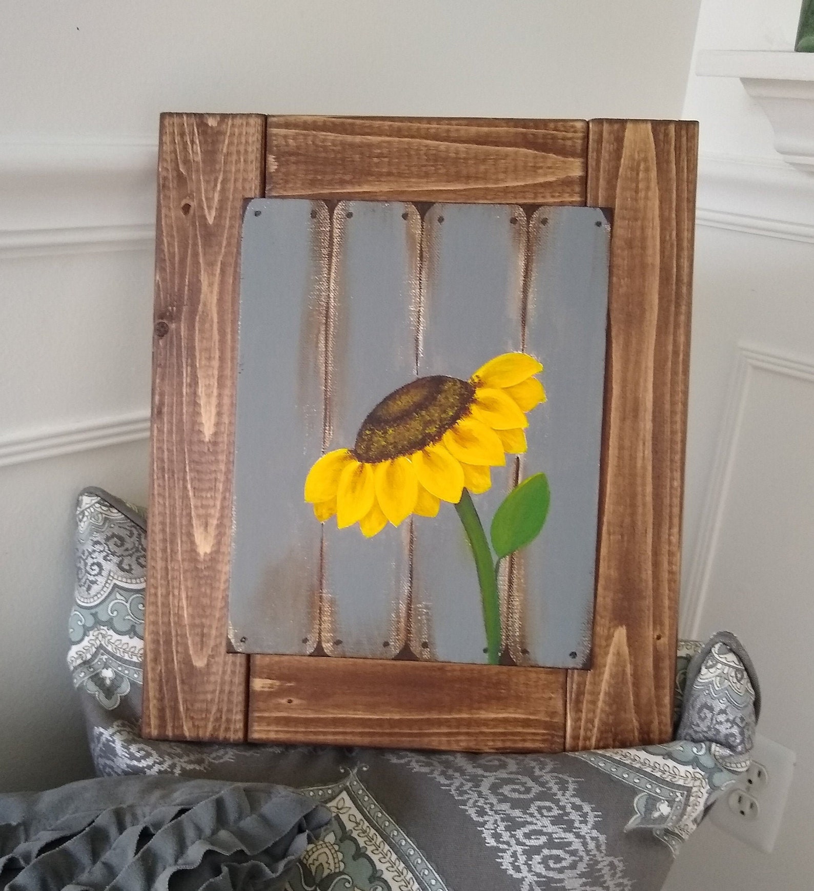 Sunflower Farmhouse Decor / Handpainted Sunflowers / Sunflower | Etsy