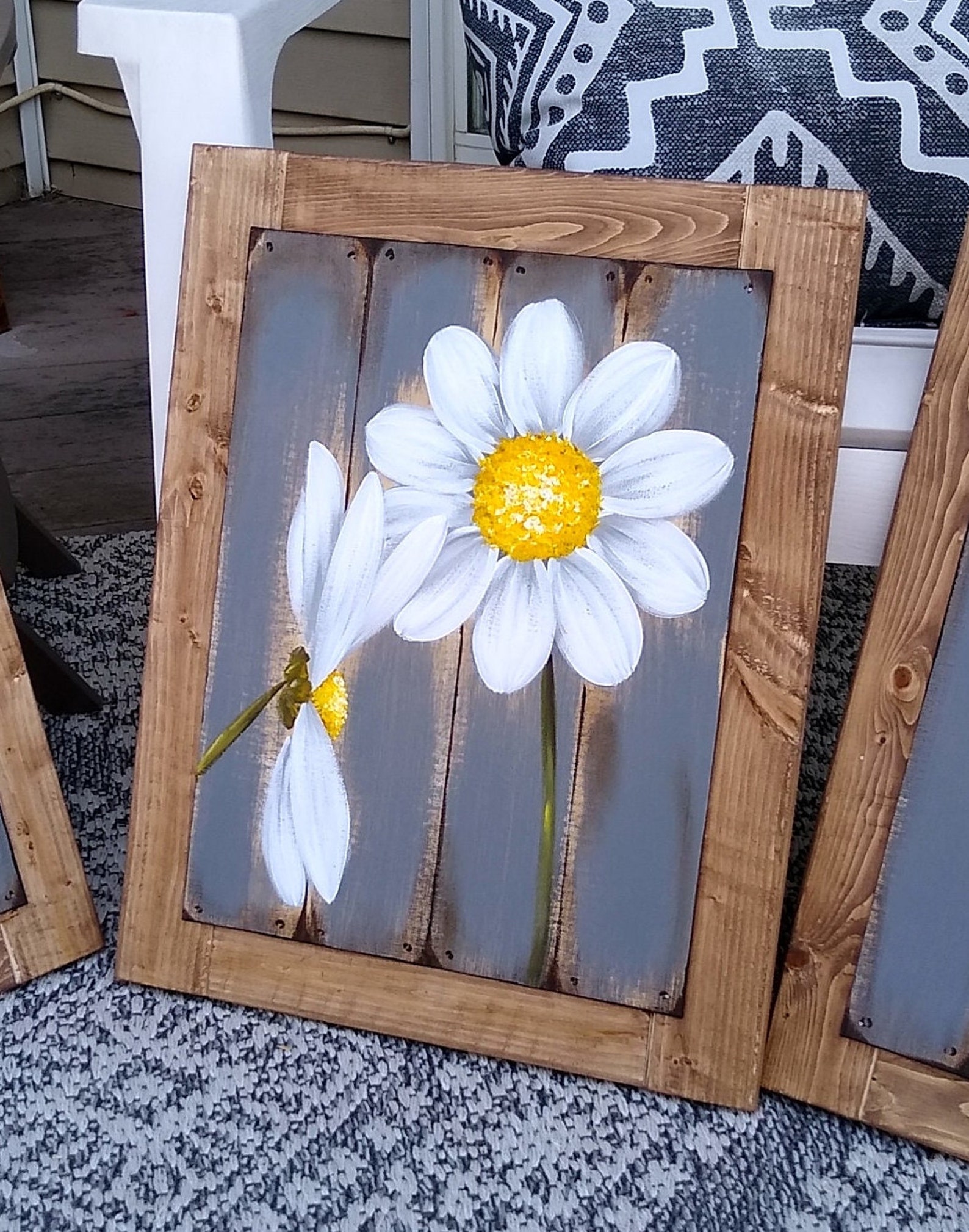 Daisy Artwork Farmhouse Decor Rustic Country Daisy Art - Etsy