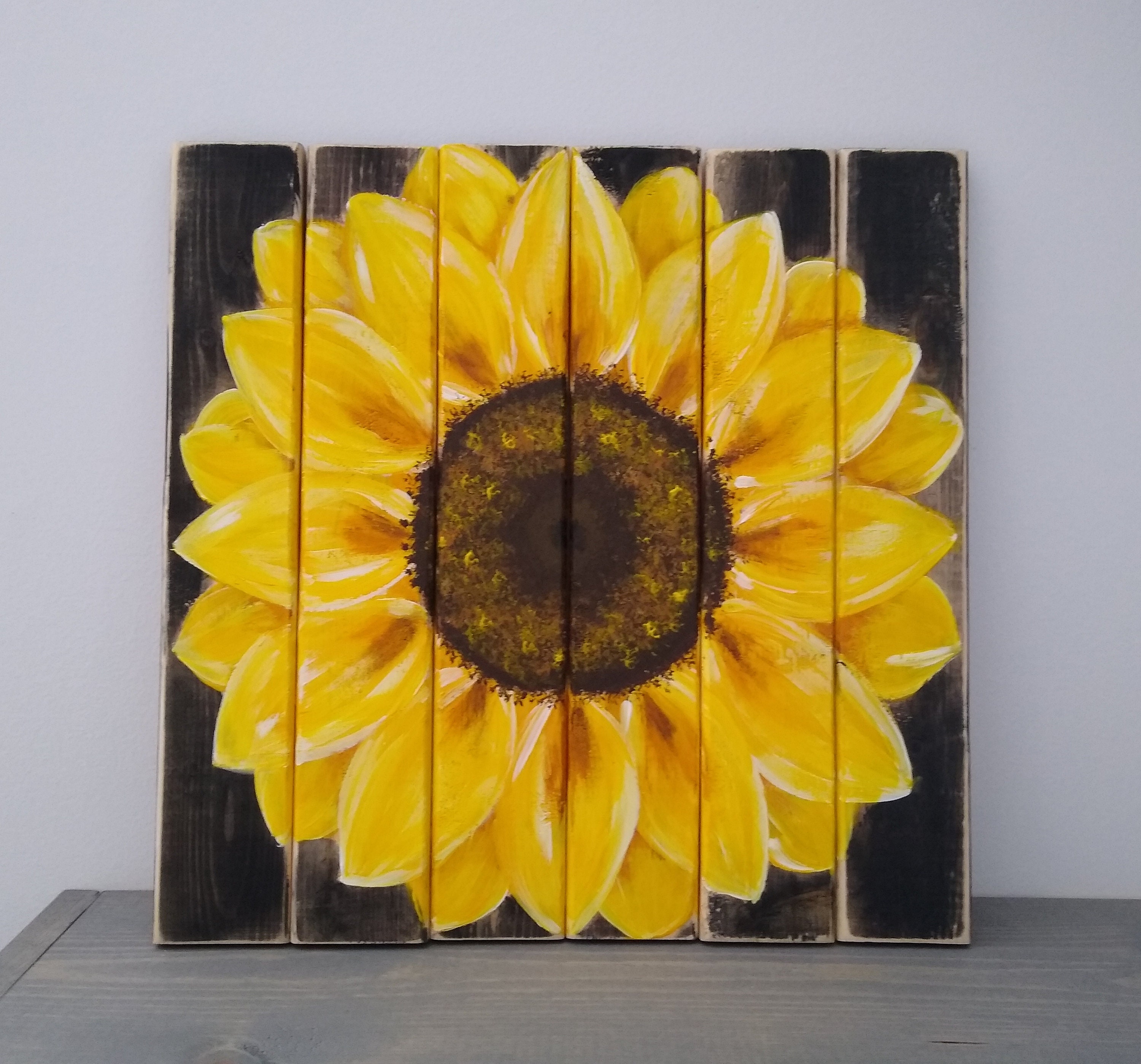 Hand-painted Sunflower on Wood-sunflower Gift-housewarming | Etsy