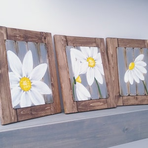 Daisy Art, Farmhouse Decor Rustic Country, Daisy Artwork, Farmhouse ...