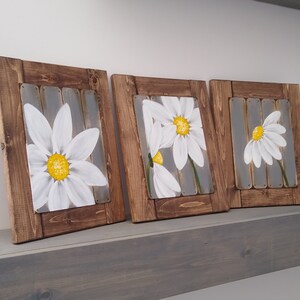 Daisy Art, Farmhouse Decor Rustic Country, Daisy Artwork, Farmhouse ...
