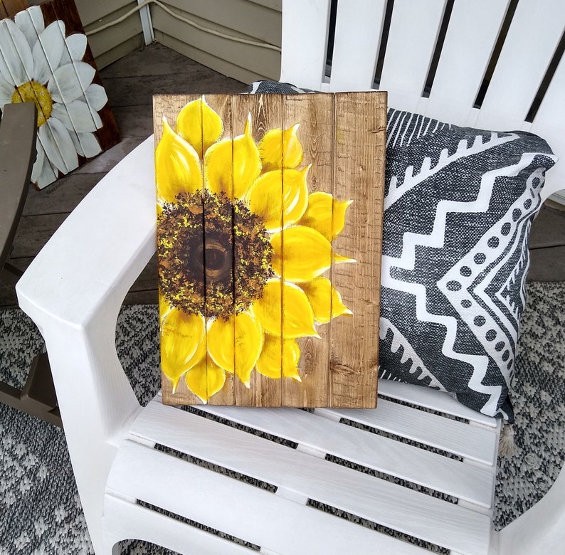 Sunflower Home Decor Sunflower Art Sunflower Wood Sign - Etsy