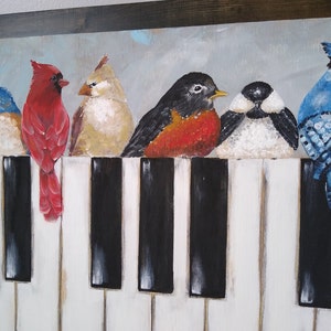 Piano Wall Art, Bird Art, Bird Art Framed, Original Bird Art, Michigan ...