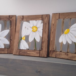 Daisy Art, Farmhouse Decor Rustic Country, Daisy Artwork, Farmhouse ...