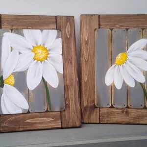 Daisy Art, Farmhouse Decor Rustic Country, Daisy Artwork, Farmhouse ...