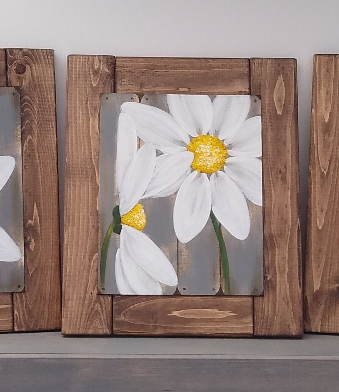 Daisy Art Farmhouse Decor Rustic Country Daisy Artwork | Etsy