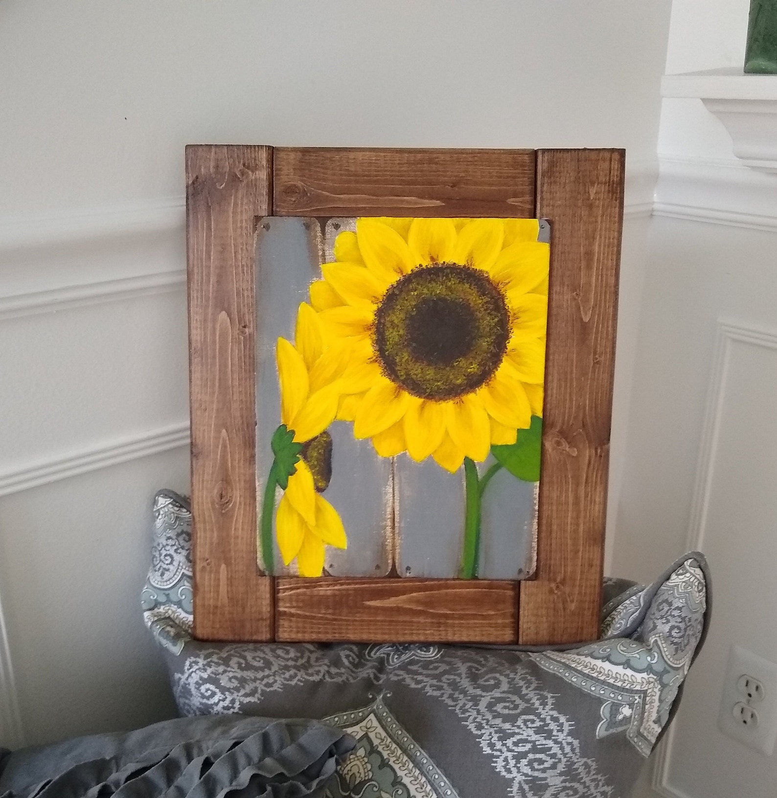 Sunflower Farmhouse Decor / Handpainted Sunflowers / Sunflower | Etsy