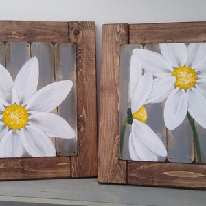 Daisy Art, Farmhouse Decor Rustic Country, Daisy Artwork, Farmhouse ...