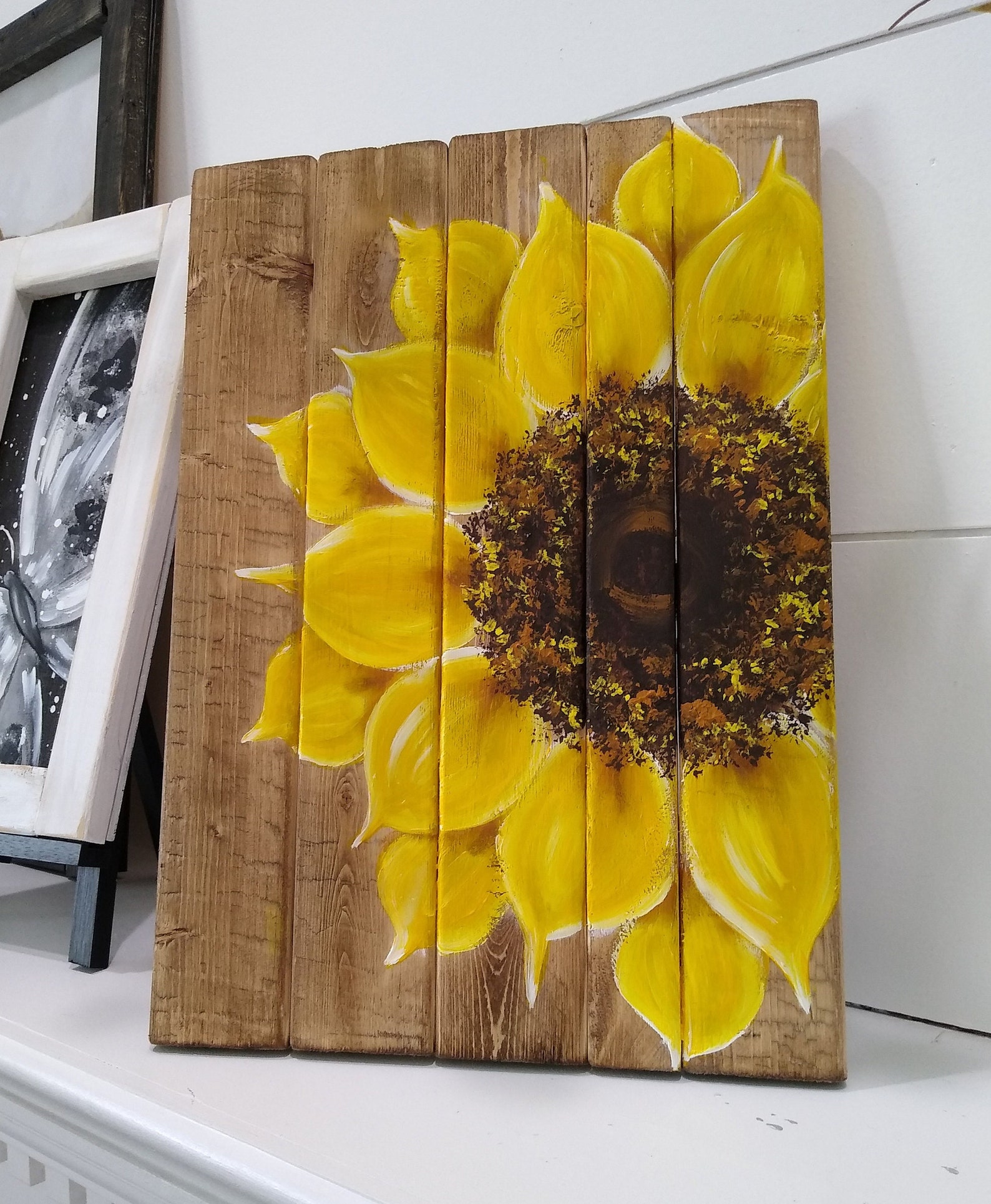 Sunflower Home Decor Sunflower Art Sunflower Wood Sign - Etsy