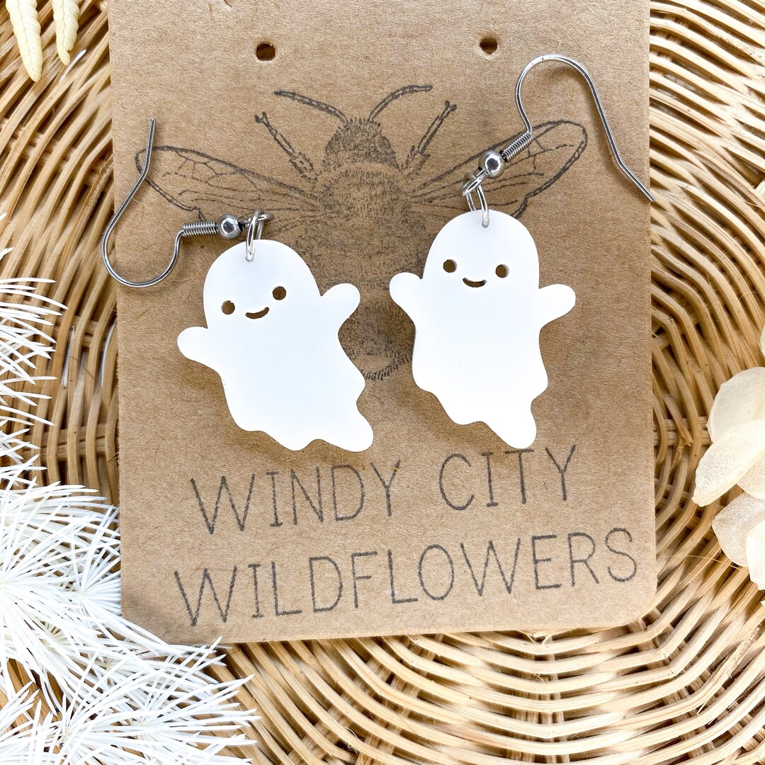 Ghost Earrings Cute Halloween Earrings Fall Earrings Spooky Earrings ...