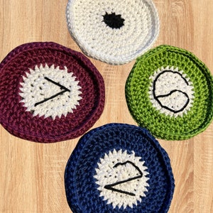 Billiard Ball Coasters Crochet Pattern Pool Ball Crochet Coaster ...