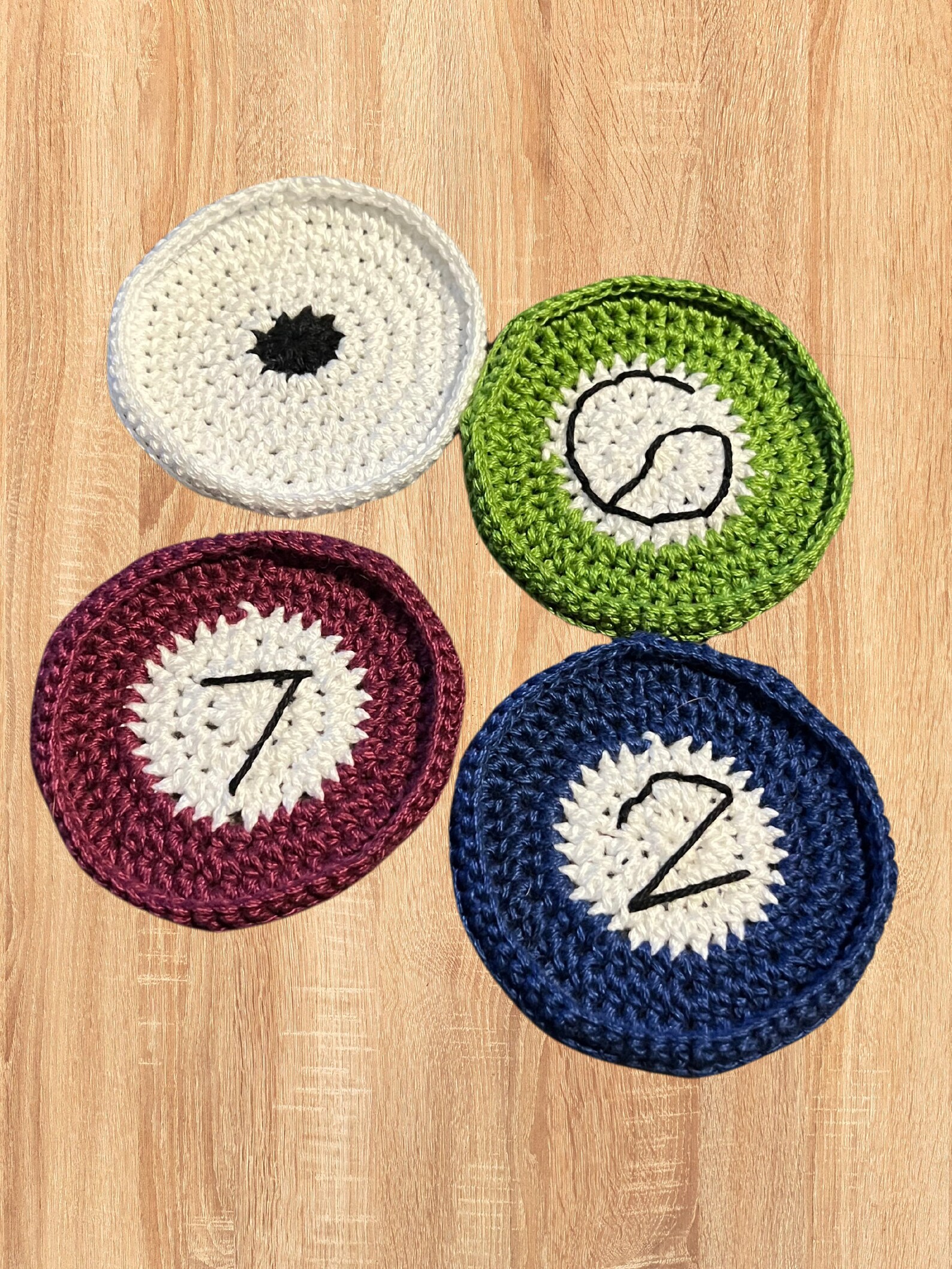 Billiard Ball Coasters Crochet Pattern Pool Ball Crochet Coaster ...