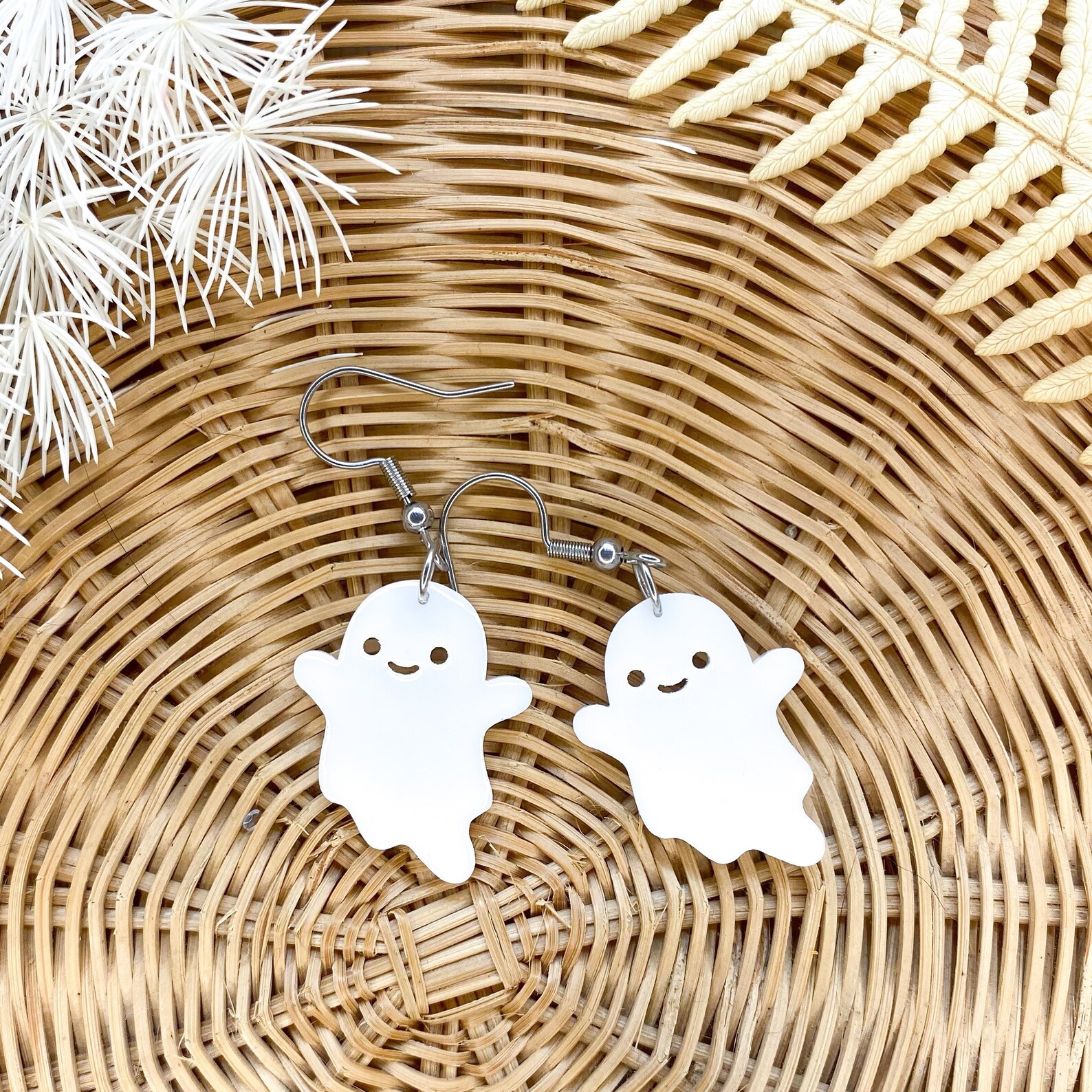 Ghost Earrings Cute Halloween Earrings Fall Earrings Spooky - Etsy