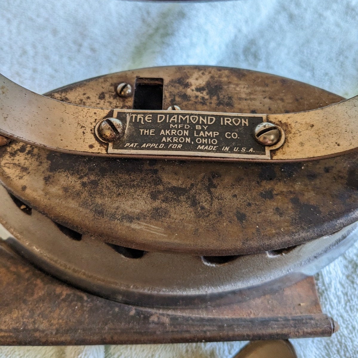 1930s Antique Gas Iron the Diamond Akron Lamp and Mfg. Co. Plus ...