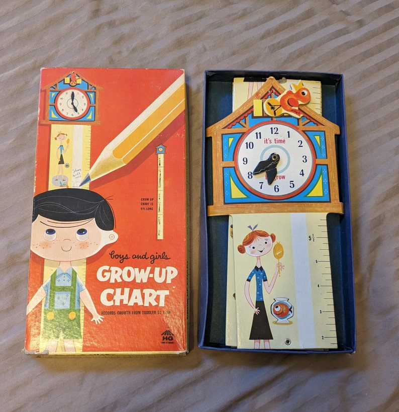 1950s Boys and Girls Grow-up Growth Chart - Etsy