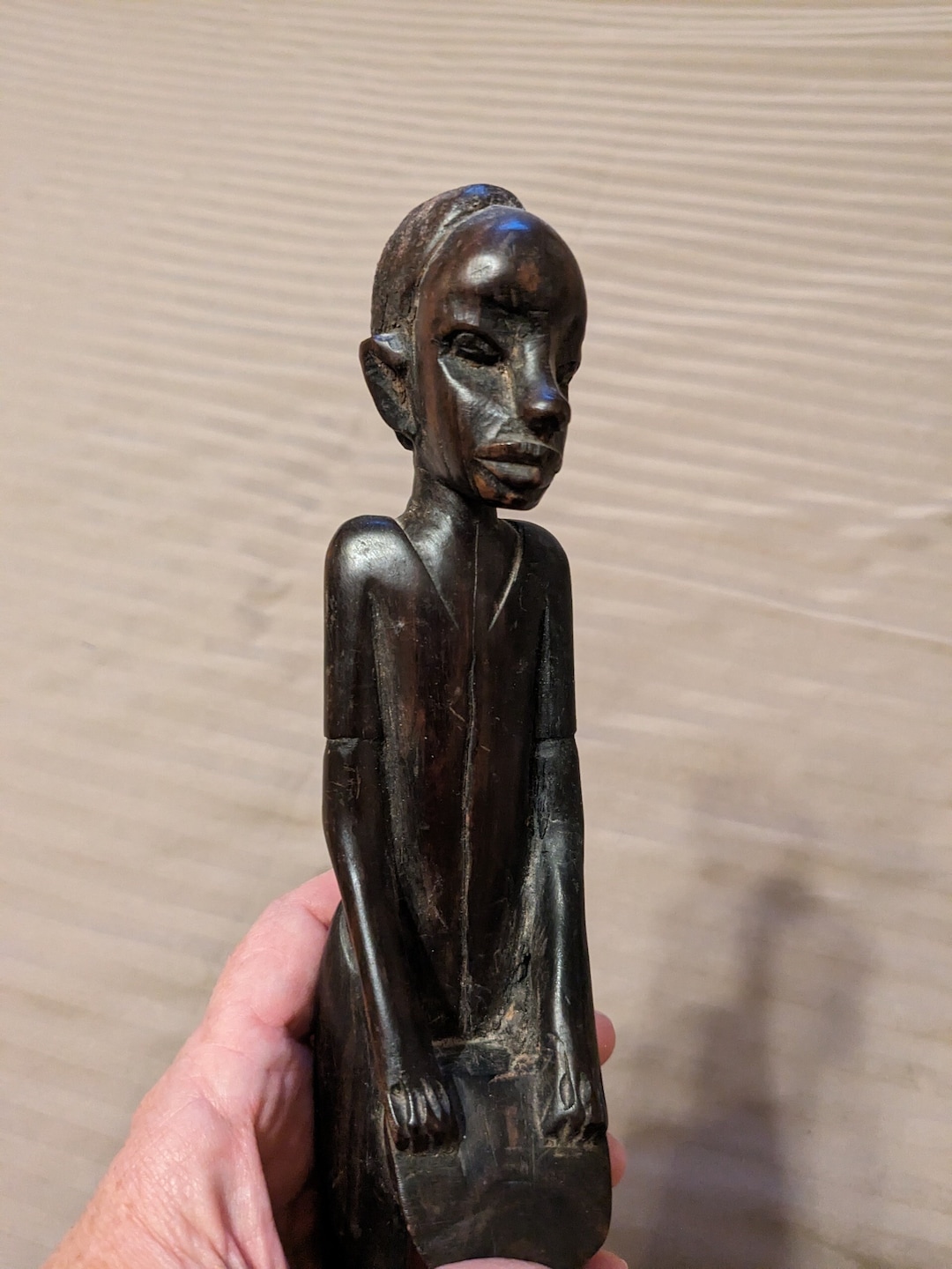 African Kenya Carved Sculpture Figure With Drum - Etsy