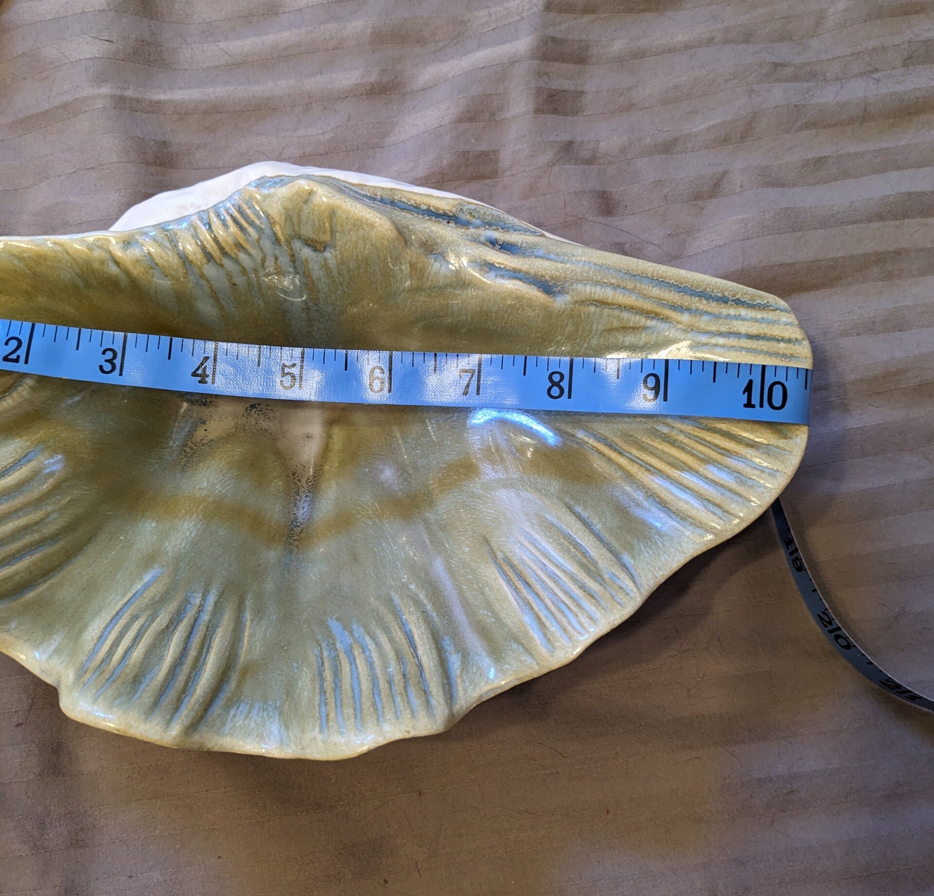 Handmade Glazed Pottery Shell Dish Signed by Artist Feb 22, 63 - Etsy