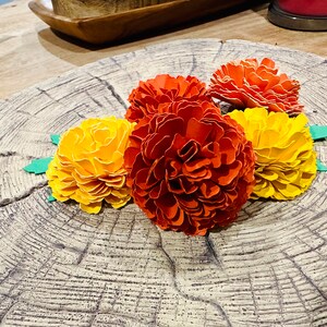 Cempasuchil, Marigold Mini 2” Paper Flowers, Ofrenda, Dia De Los ...