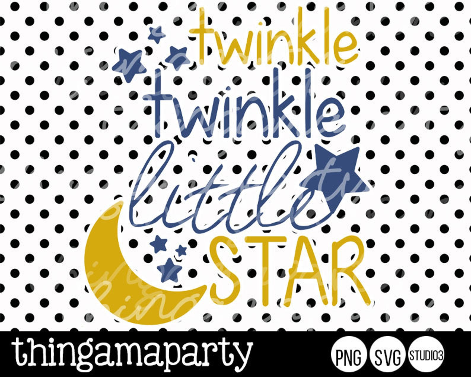 Twinkle Twinkle little Star SVG Cut File for Silhouette and | Etsy
