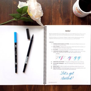 Brush Lettering Workbook (instant Download) - Intro to Brush Pen ...