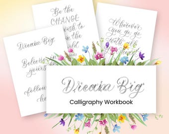 Dream Big Calligraphy Workbook - Etsy