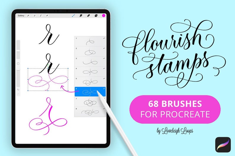 Flourish Stamps for Procreate - Etsy
