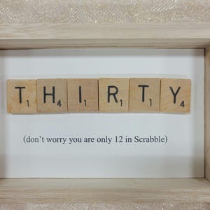 Scrabble Age Saying "age Don't Worry You Are Only ## in Scrabble" 6 X 4 ...