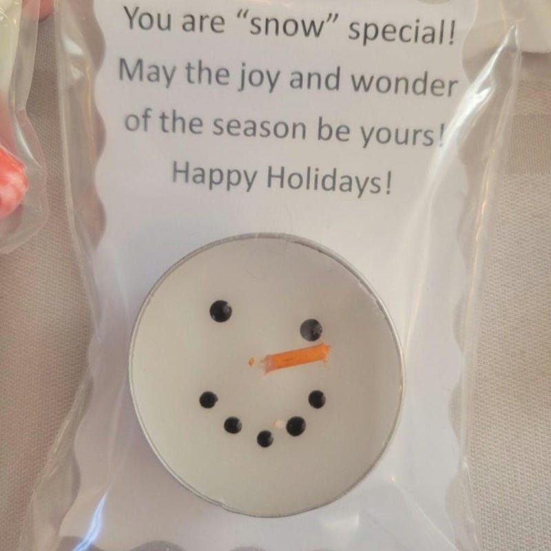 Snowman Tea Light - Etsy
