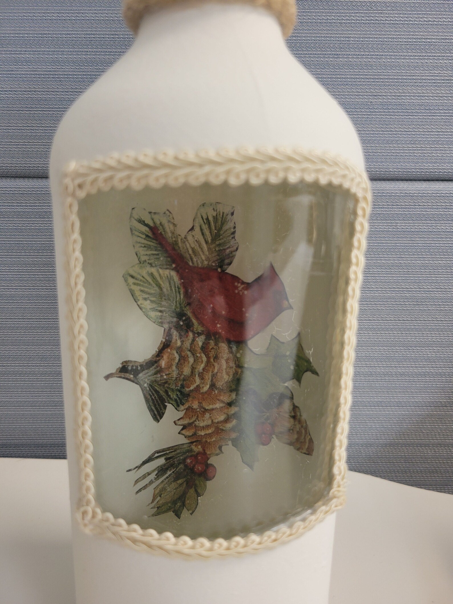 Decorative Wine, Bottle Peek-a-boo Wine Bottle, Cardinal, Window Wine ...