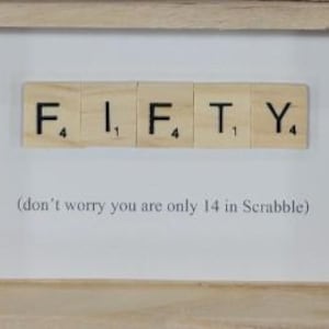 Scrabble Age Saying "age Don't Worry You Are Only ## in Scrabble" 6 X 4 ...