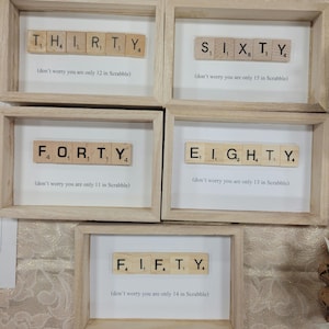 Scrabble Age Saying "age Don't Worry You Are Only ## in Scrabble" 6 X 4 ...