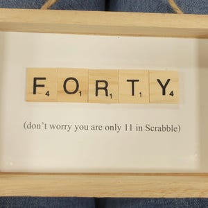 Scrabble Age Saying "age Don't Worry You Are Only ## in Scrabble" 6 X 4 ...