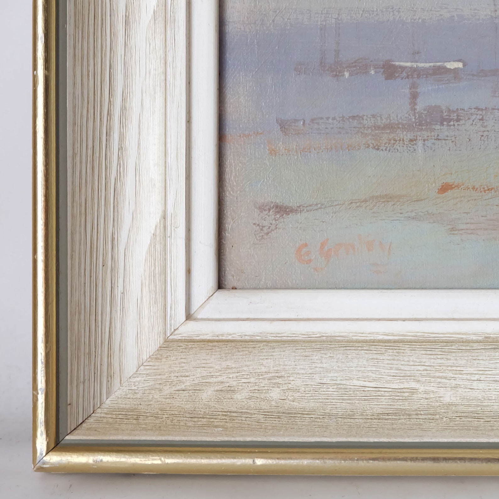 Edward Gentry (b.1943) - Oil Painting With a Depiction of Boats and a ...