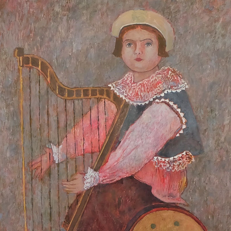 Lucyna Patalita (1955-) - Oil Painting on Canvas, Pastel - Girl in ...