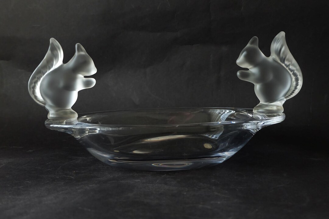 Sevres France - Crystal Oval Vintage 1970's Centerpiece Bowl Decorated ...