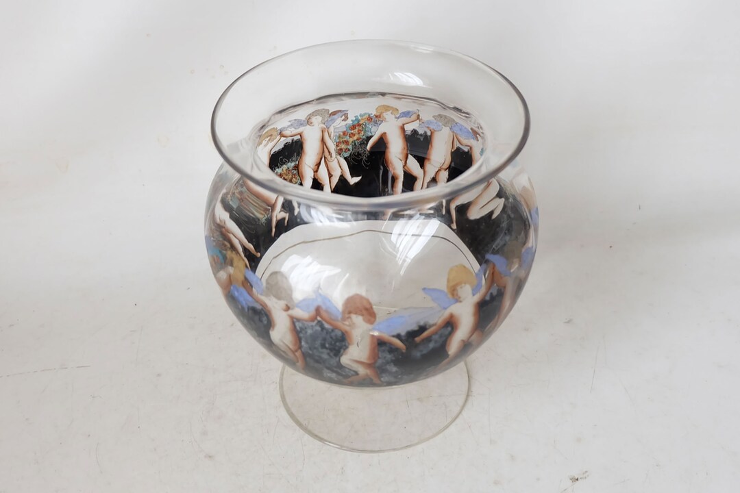 Vetri D'arte Fontana vedar Italy Art Deco 1920's Hand Enamelled Glass ...