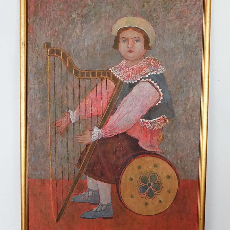 Lucyna Patalita (1955-) - Oil Painting on Canvas, Pastel - Girl in ...