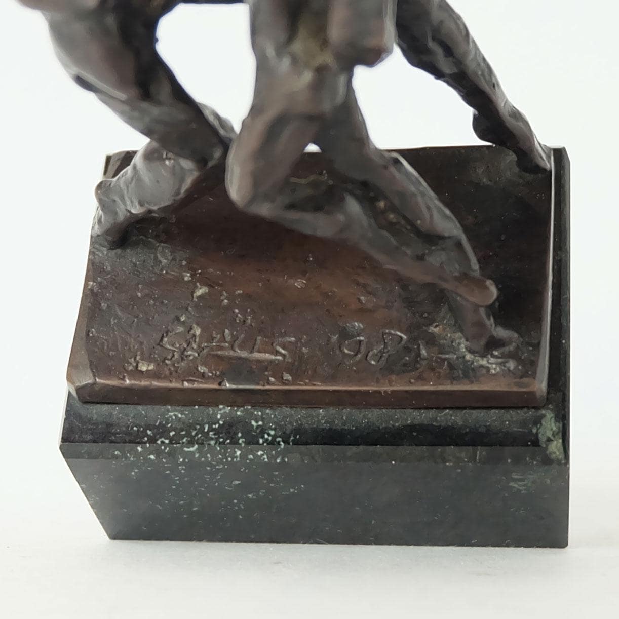 Eric Claus (1936-) - sculpture en bronze signée d'un couple dansant le ...