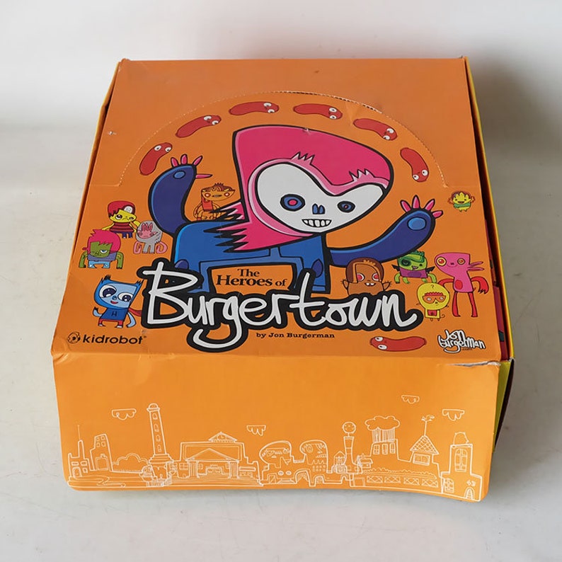 Jon Burgerman - Heroes of Burgertown - Kidrobot - Original Display Box ...