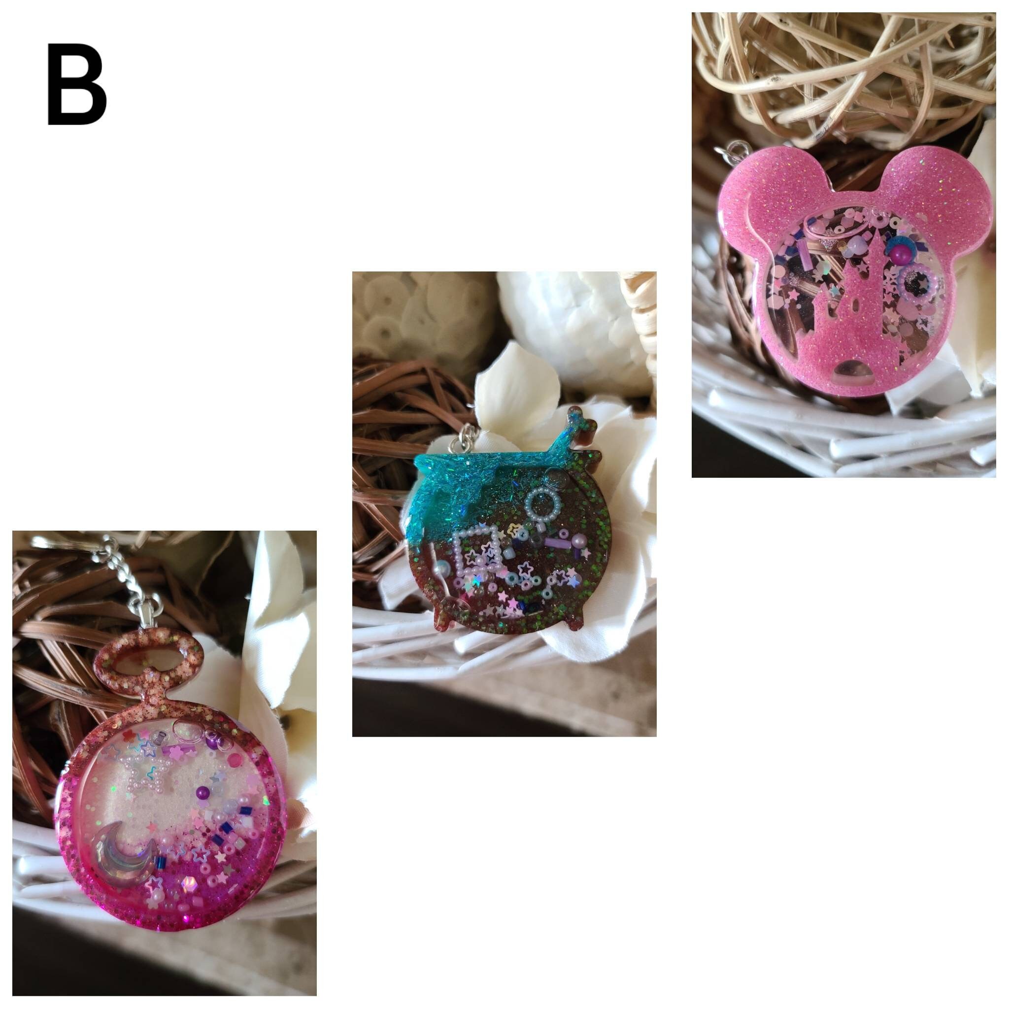 RESIN KEYCHAIN SHAKERS Keychain/backpack Charms Resin Shaker Charm ...