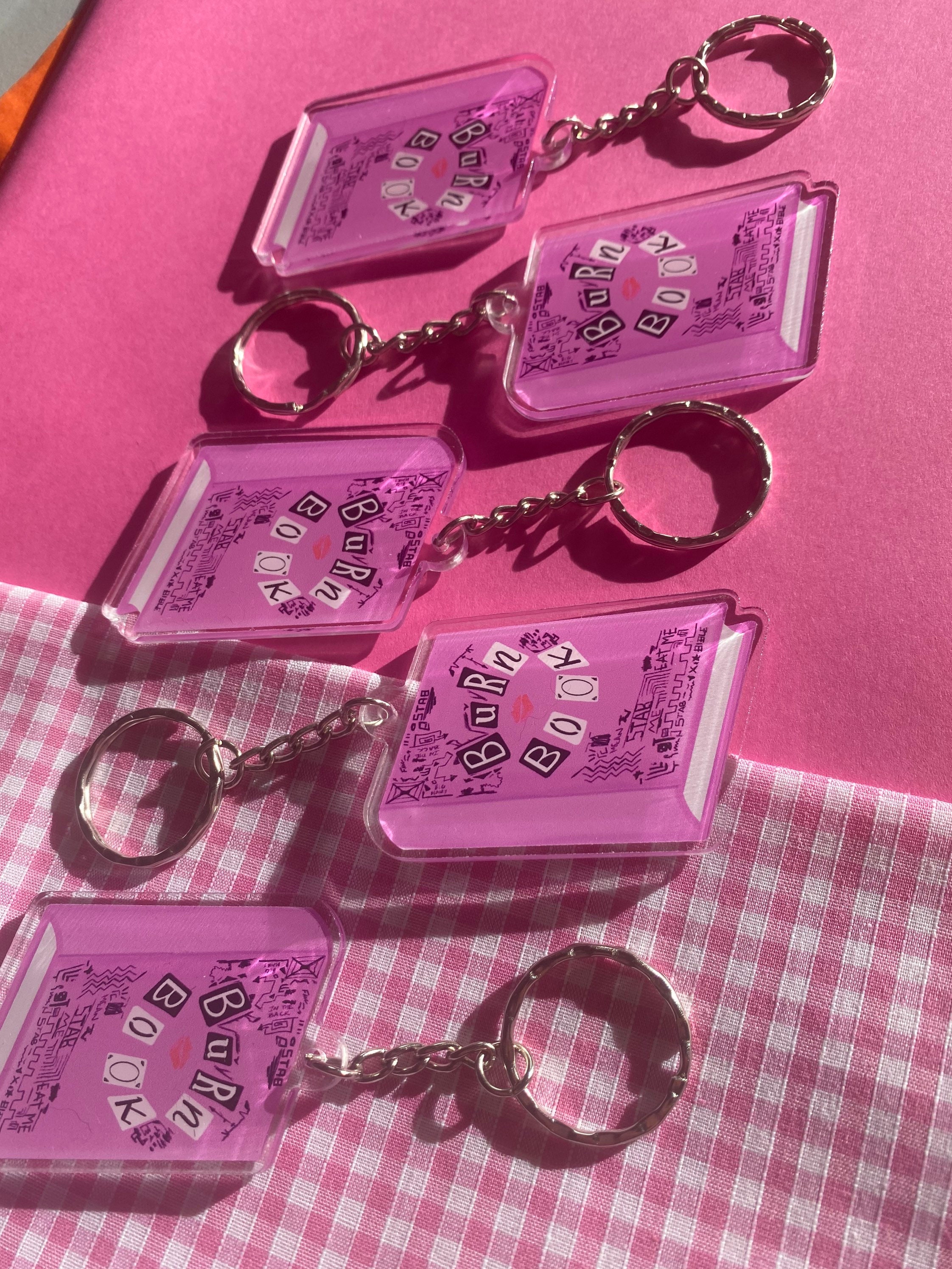 Mean Girls Keychain / Burn Book Keychain / Mean Girls / Burn - Etsy UK