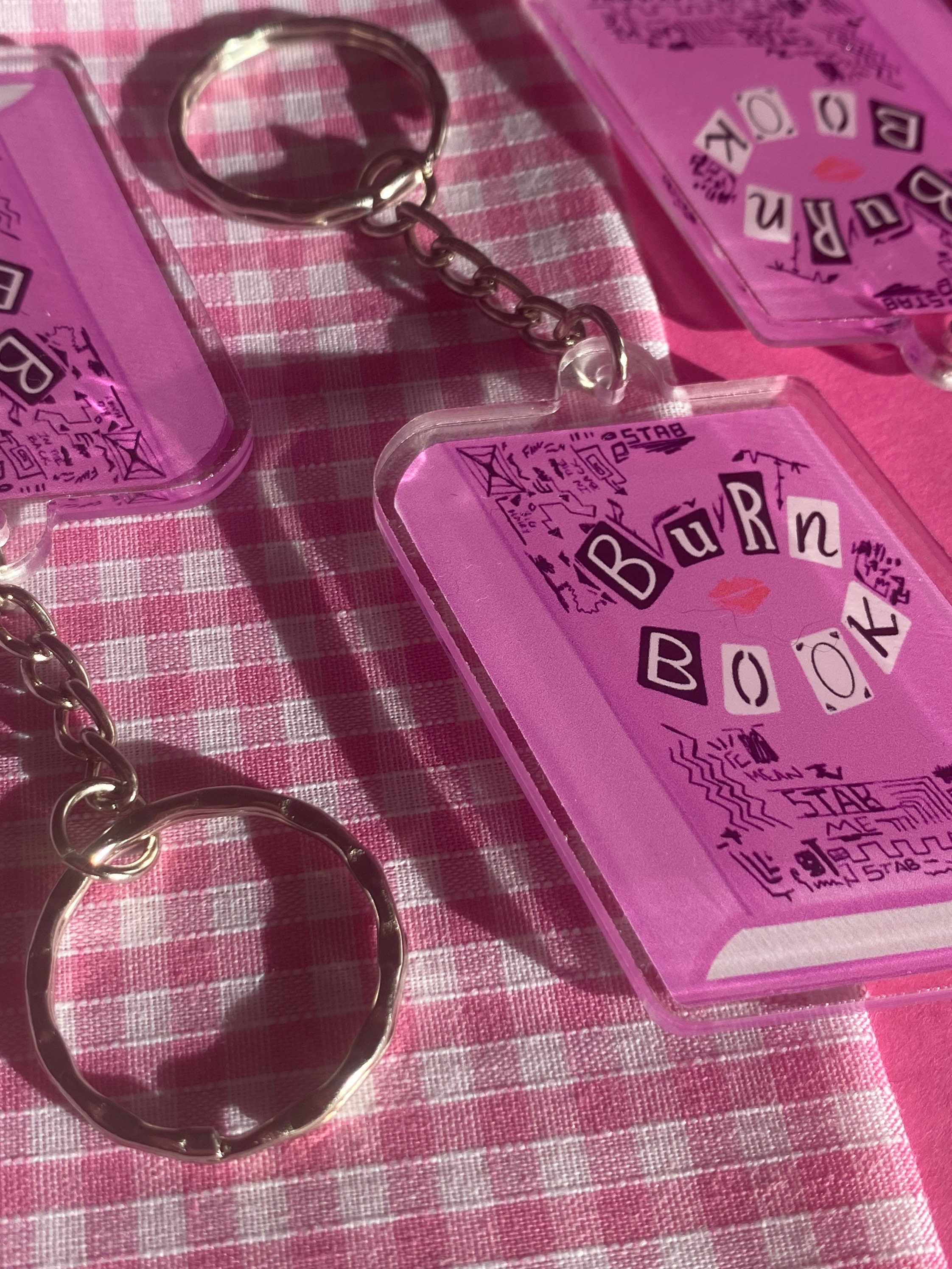 Mean Girls Keychain / Burn Book Keychain / Mean Girls / Burn - Etsy UK