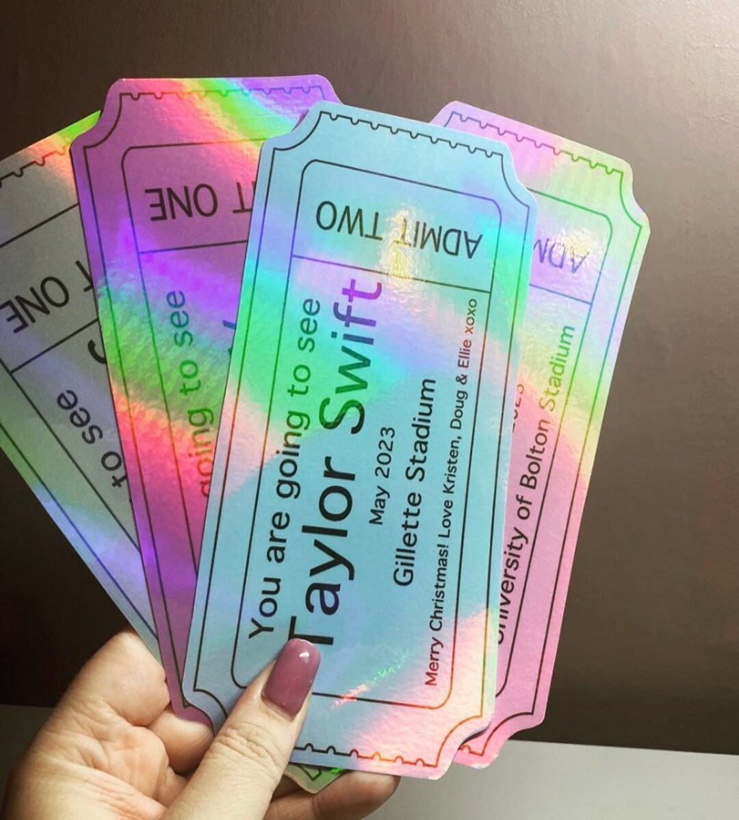 Holographic Concert Ticket / Personalised Concert Ticket / - Etsy