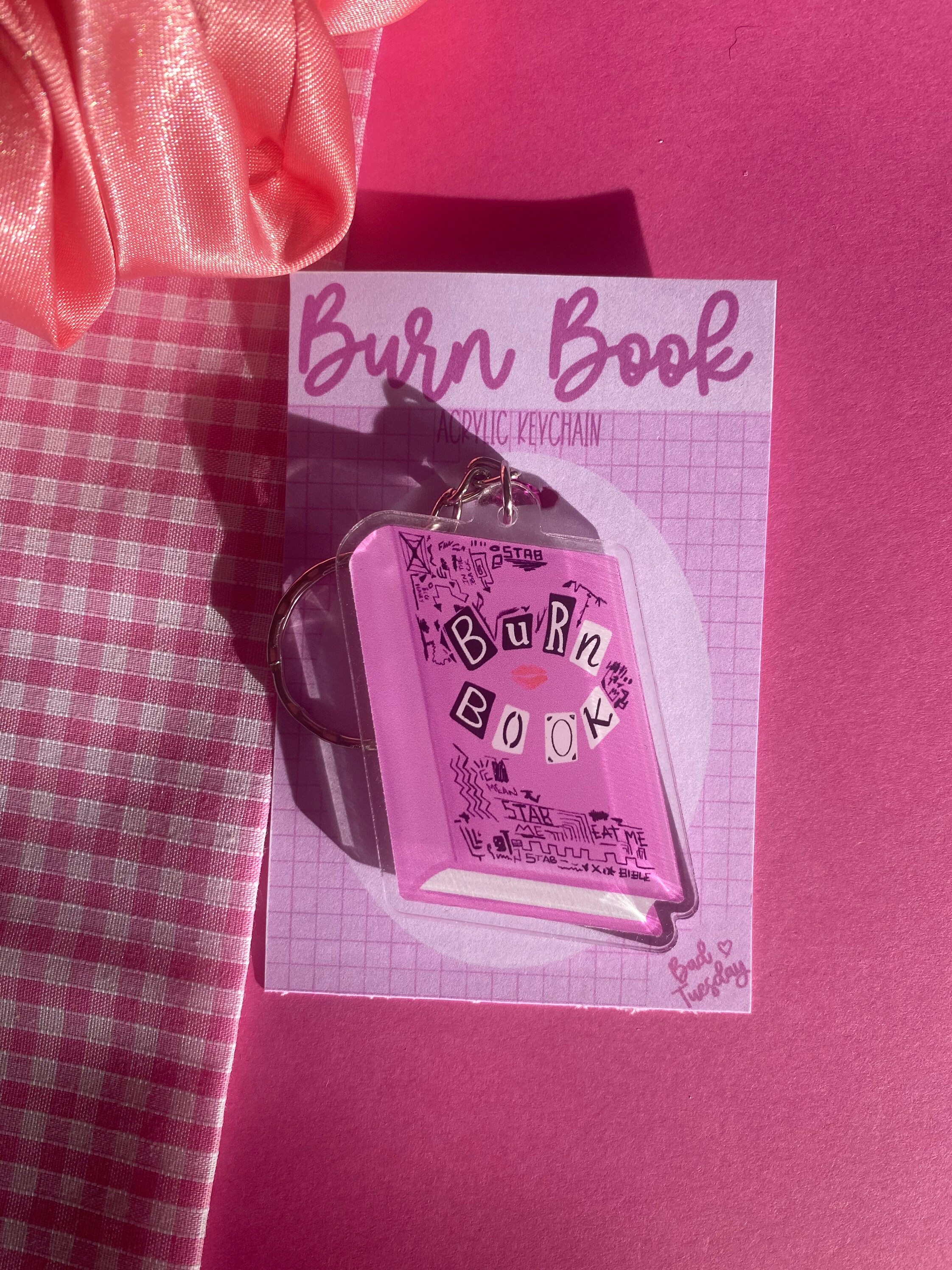 Mean Girls Keychain / Burn Book Keychain / Mean Girls / Burn - Etsy UK