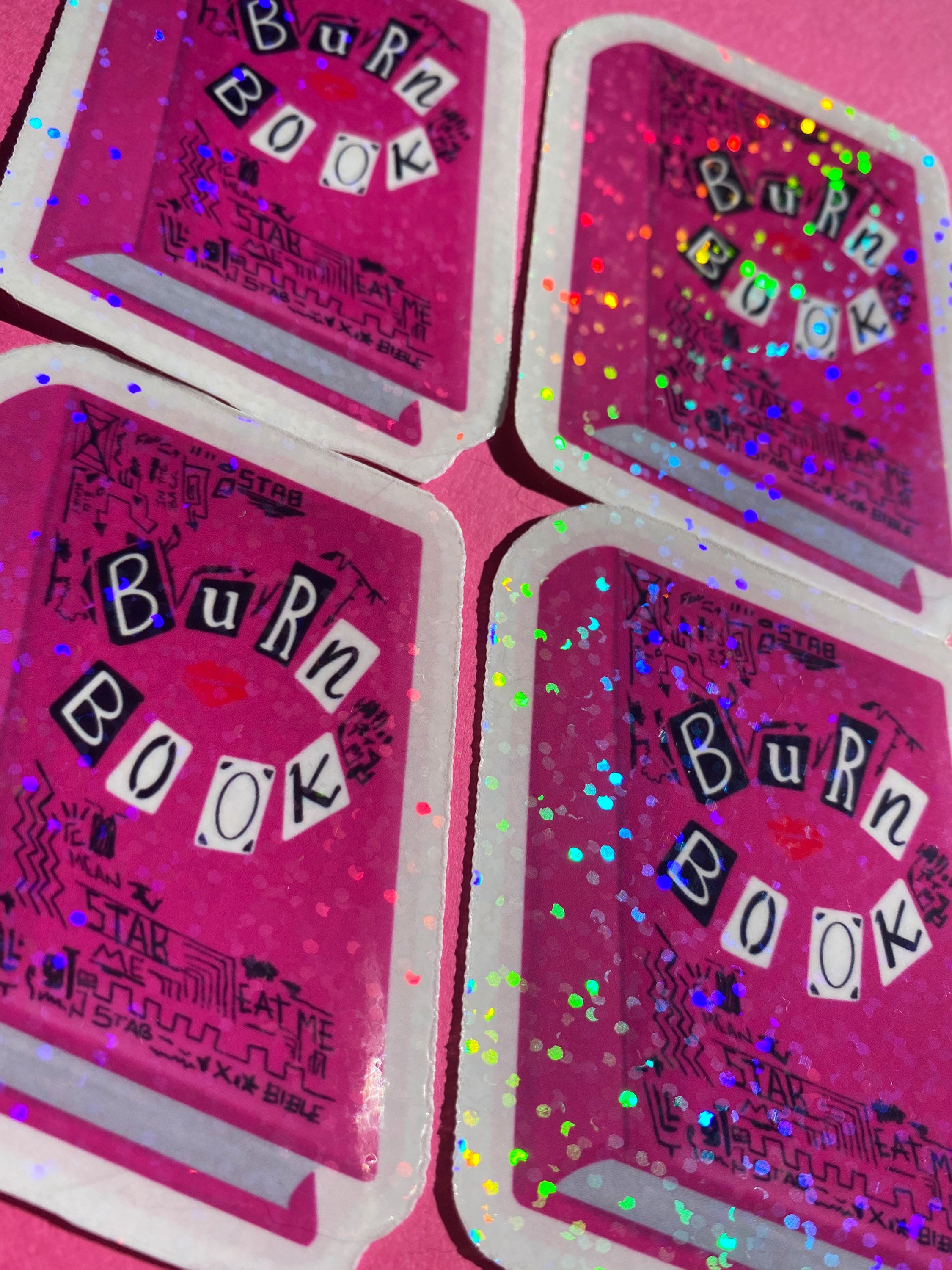 Holographic Mean Girls Sticker / Burn Book Sticker / Mean - Etsy