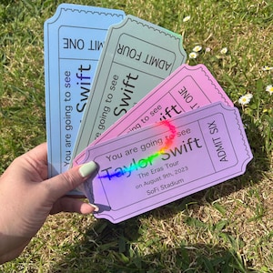 Holographic Concert Ticket / Personalised Concert Ticket / Concert ...