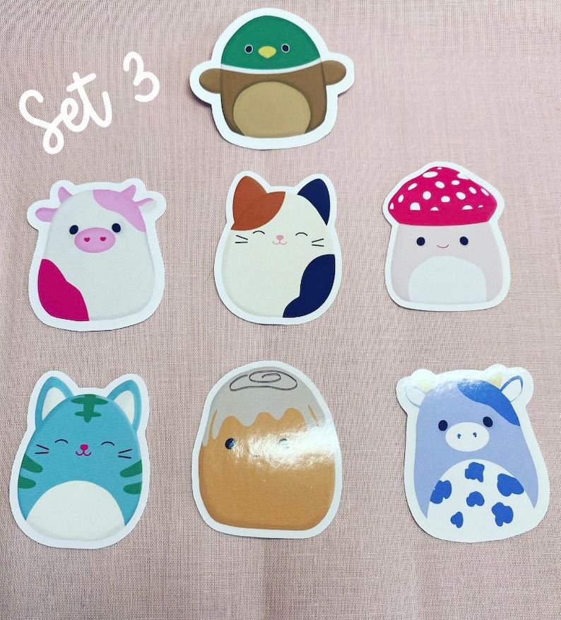 Squishmallows Stickers / Set of Squishmallow Stickers | Etsy