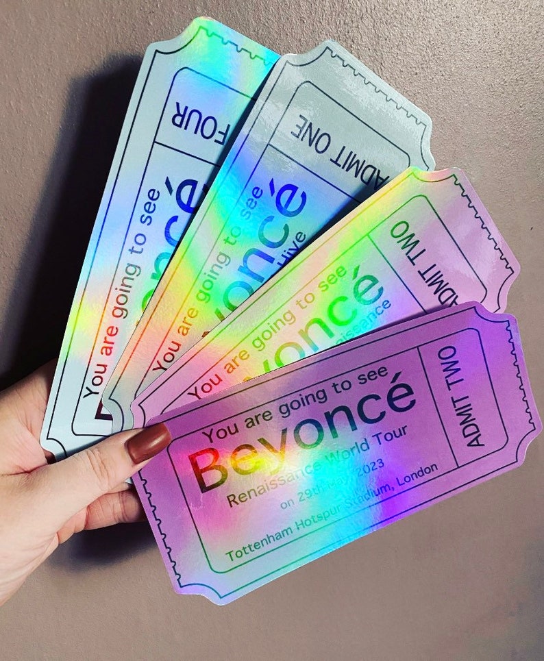 Holographic Concert Ticket / Personalised Concert Ticket / - Etsy