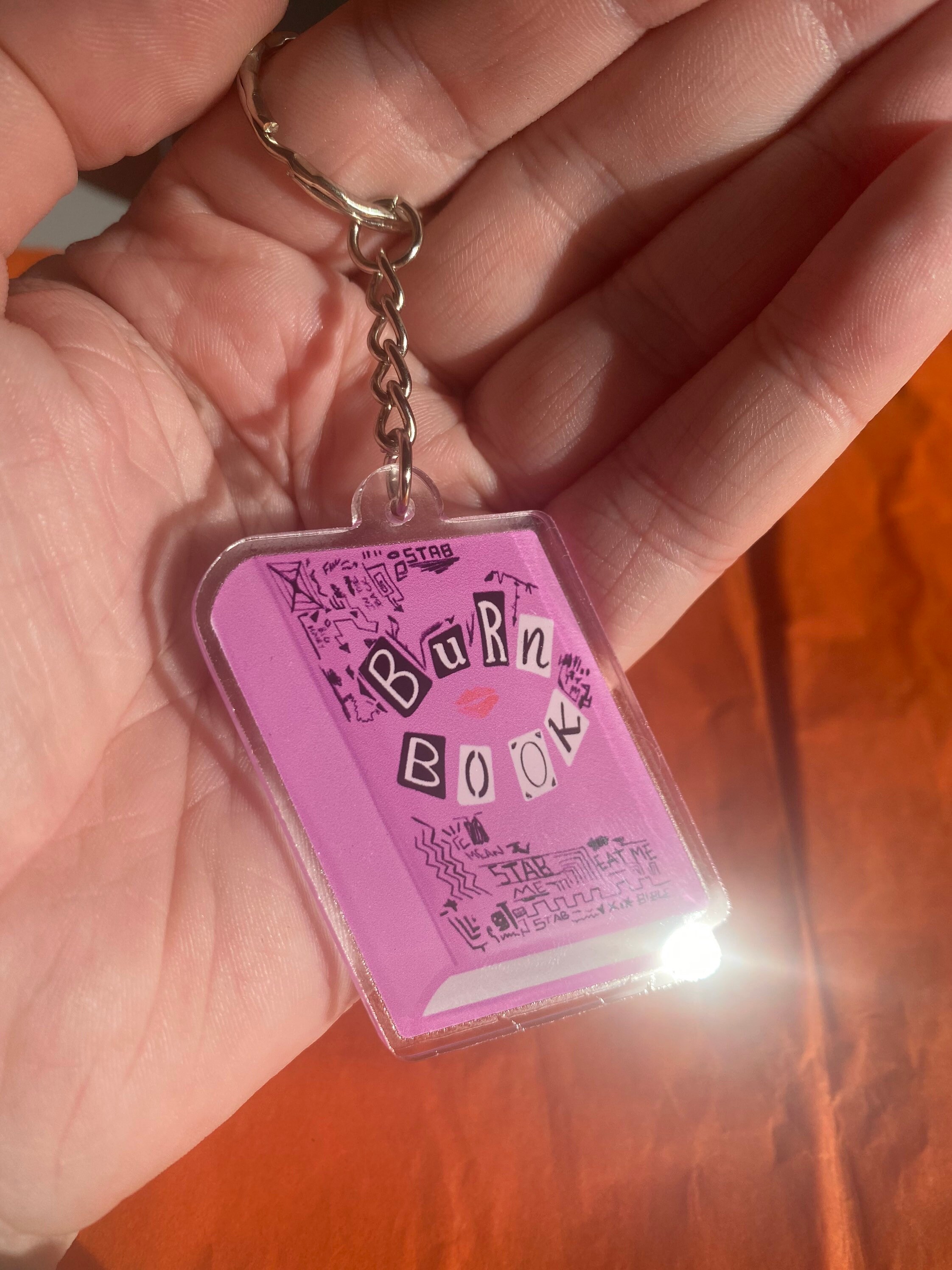 Mean Girls Keychain / Burn Book Keychain / Mean Girls / Burn - Etsy UK