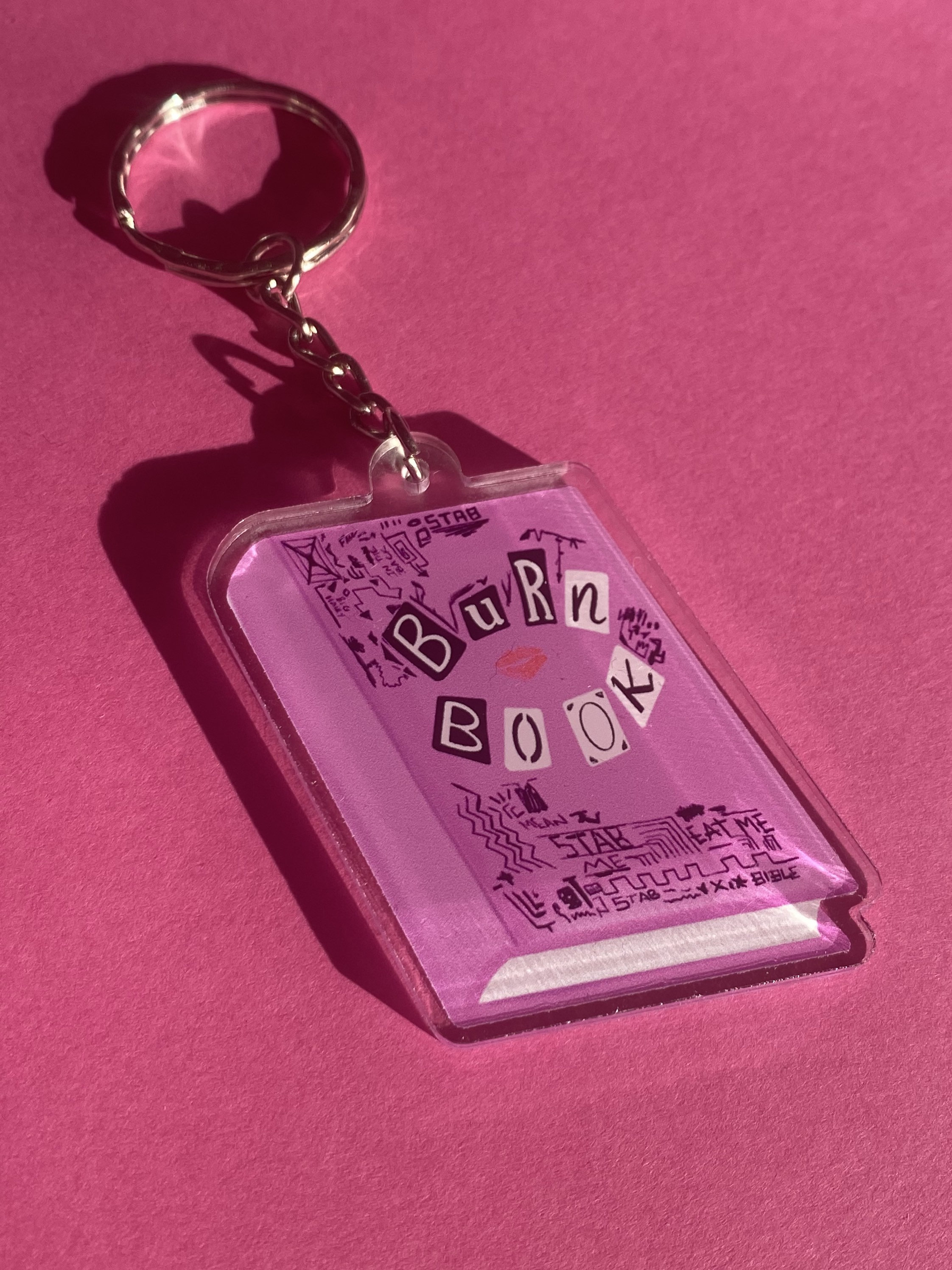 Mean Girls Keychain / Burn Book Keychain / Mean Girls / Burn - Etsy UK